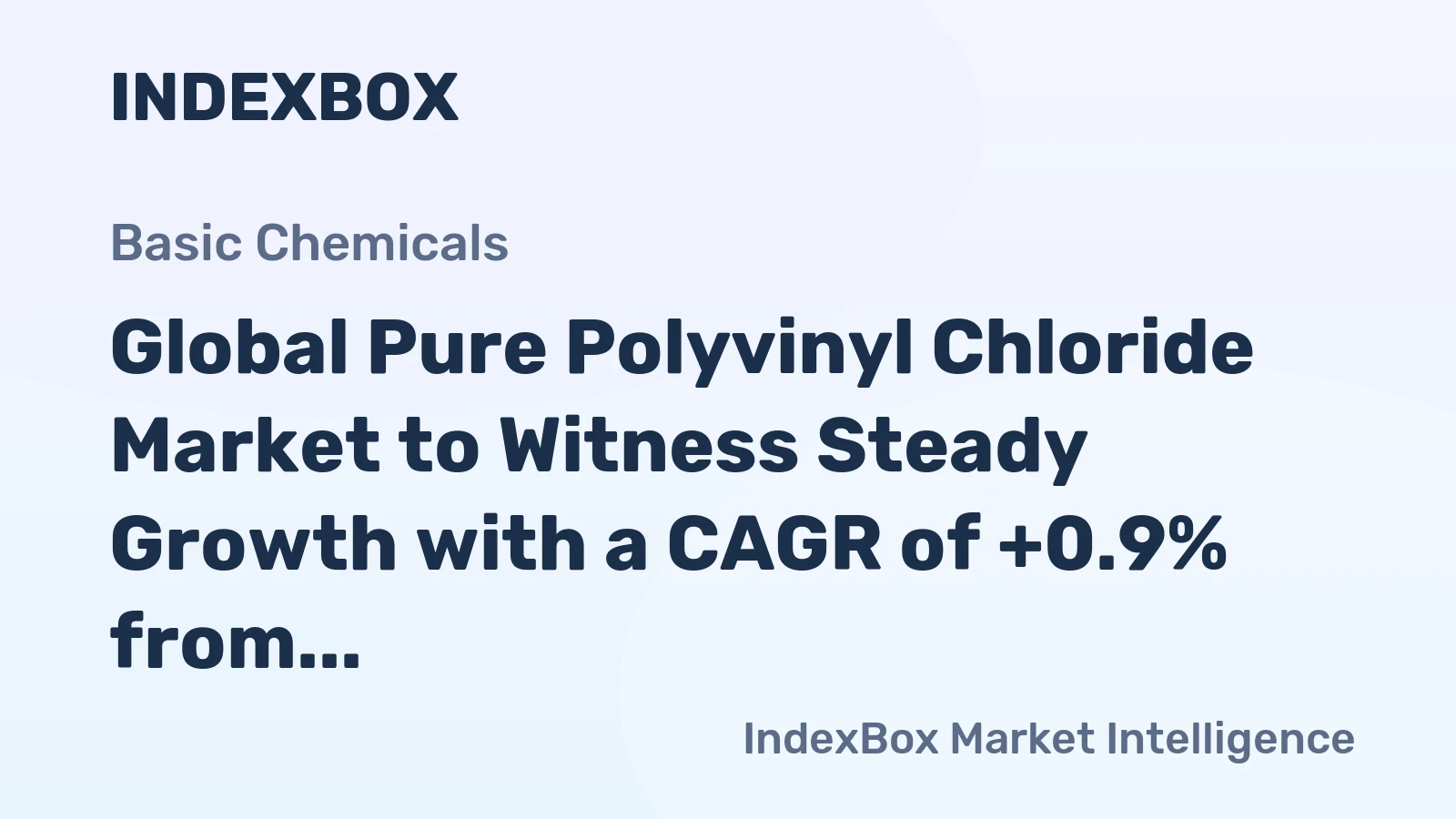 Global Pure Polyvinyl Chloride Market to Witness Steady Growth with a CAGR of +0.9% from 2024 to 2035