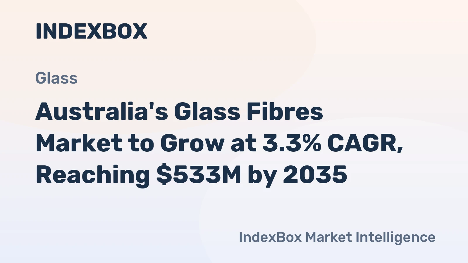 Australia's Glass Fibres Market to Grow at 3.3% CAGR, Reaching $533M by 2035