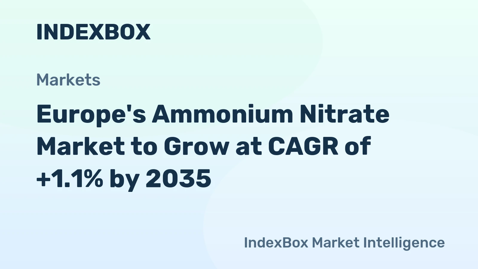 Europe's Ammonium Nitrate Market to Grow at CAGR of +1.1% by 2035