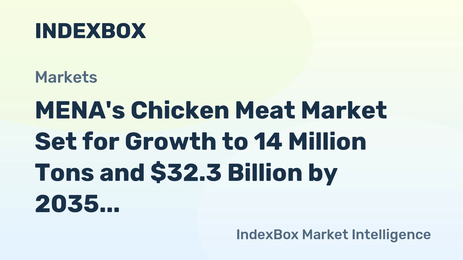 MENA's Chicken Meat Market Set for Growth to 14 Million Tons and $32.3 Billion by 2035