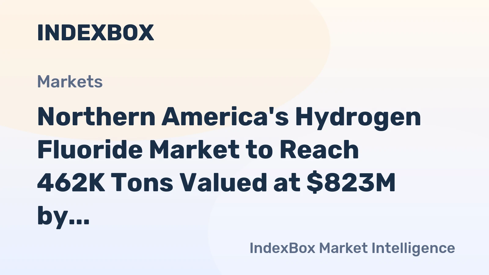 Northern America's Hydrogen Fluoride Market to Reach 462K Tons Valued at $823M by 2035