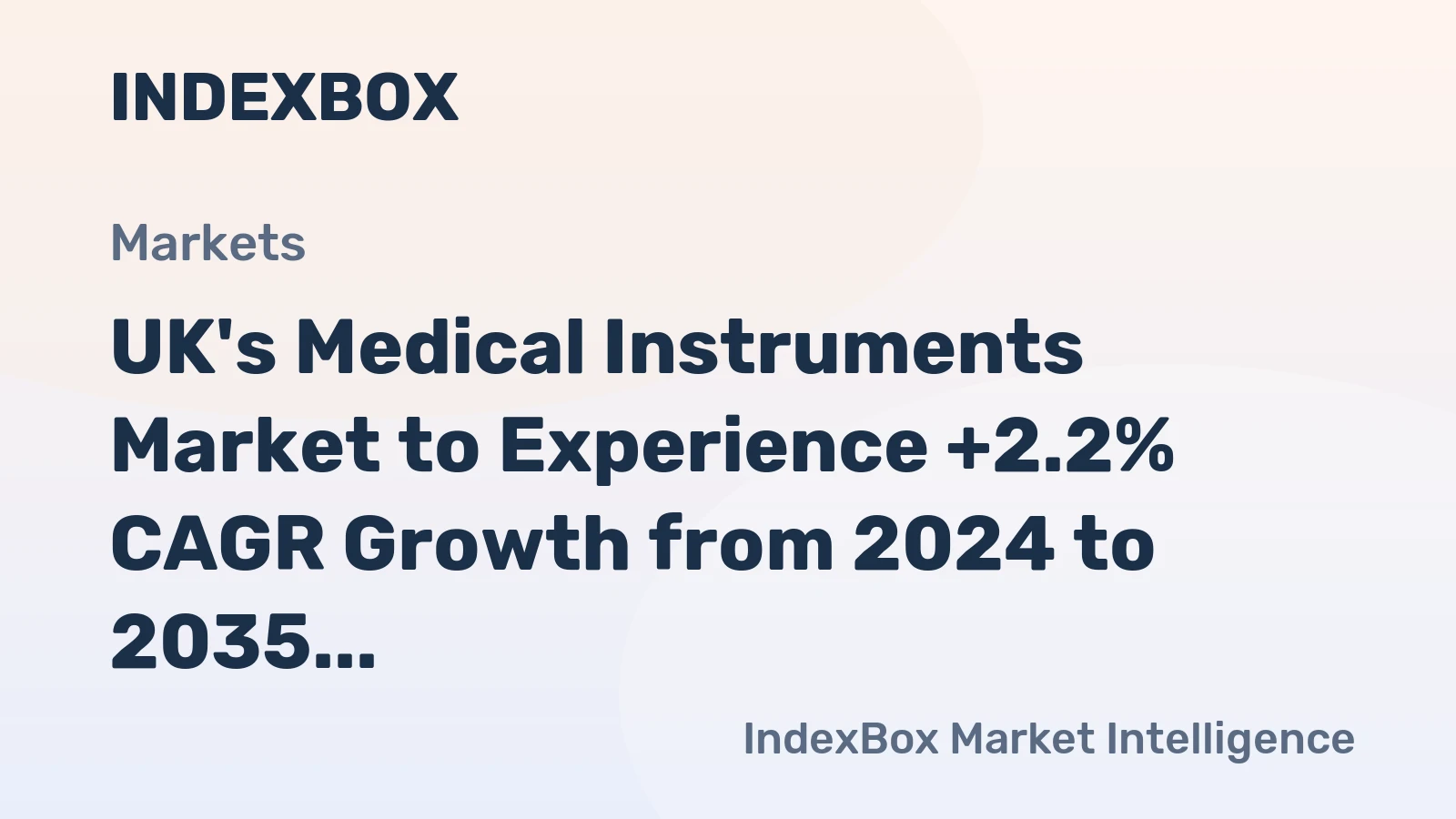 UK's Medical Instruments Market to Experience +2.2% CAGR Growth from 2024 to 2035