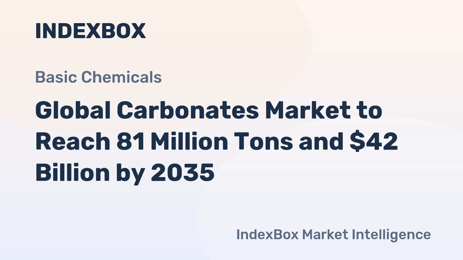Global Carbonates Market to Reach 81 Million Tons and $42 Billion by 2035