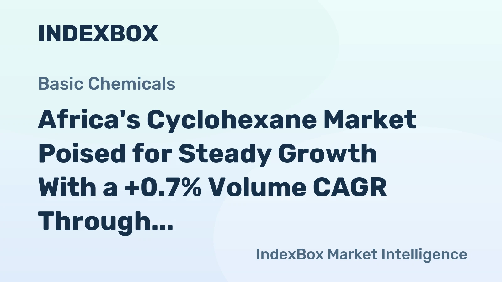 Africa's Cyclohexane Market Poised for Steady Growth With a +0.7% Volume CAGR Through 2035