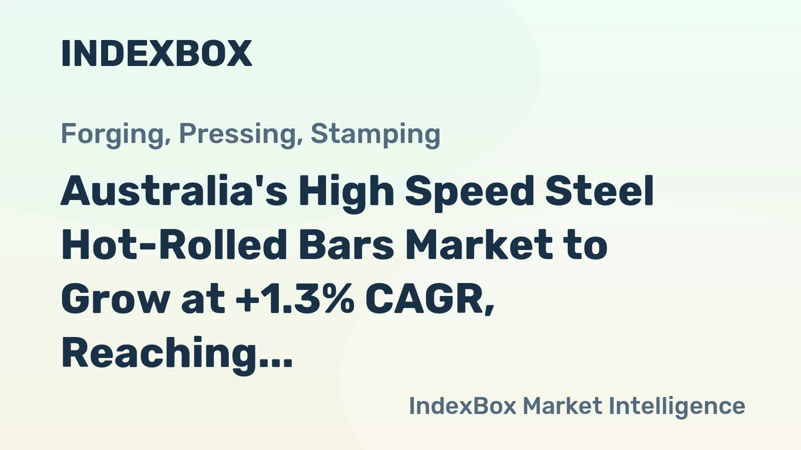 Australia's High Speed Steel Hot-Rolled Bars Market to Grow at +1.3% CAGR, Reaching $7.4B by 2035