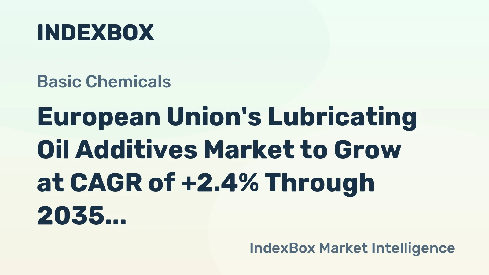 European Union's Lubricating Oil Additives Market to Grow at CAGR of +2.4% Through 2035