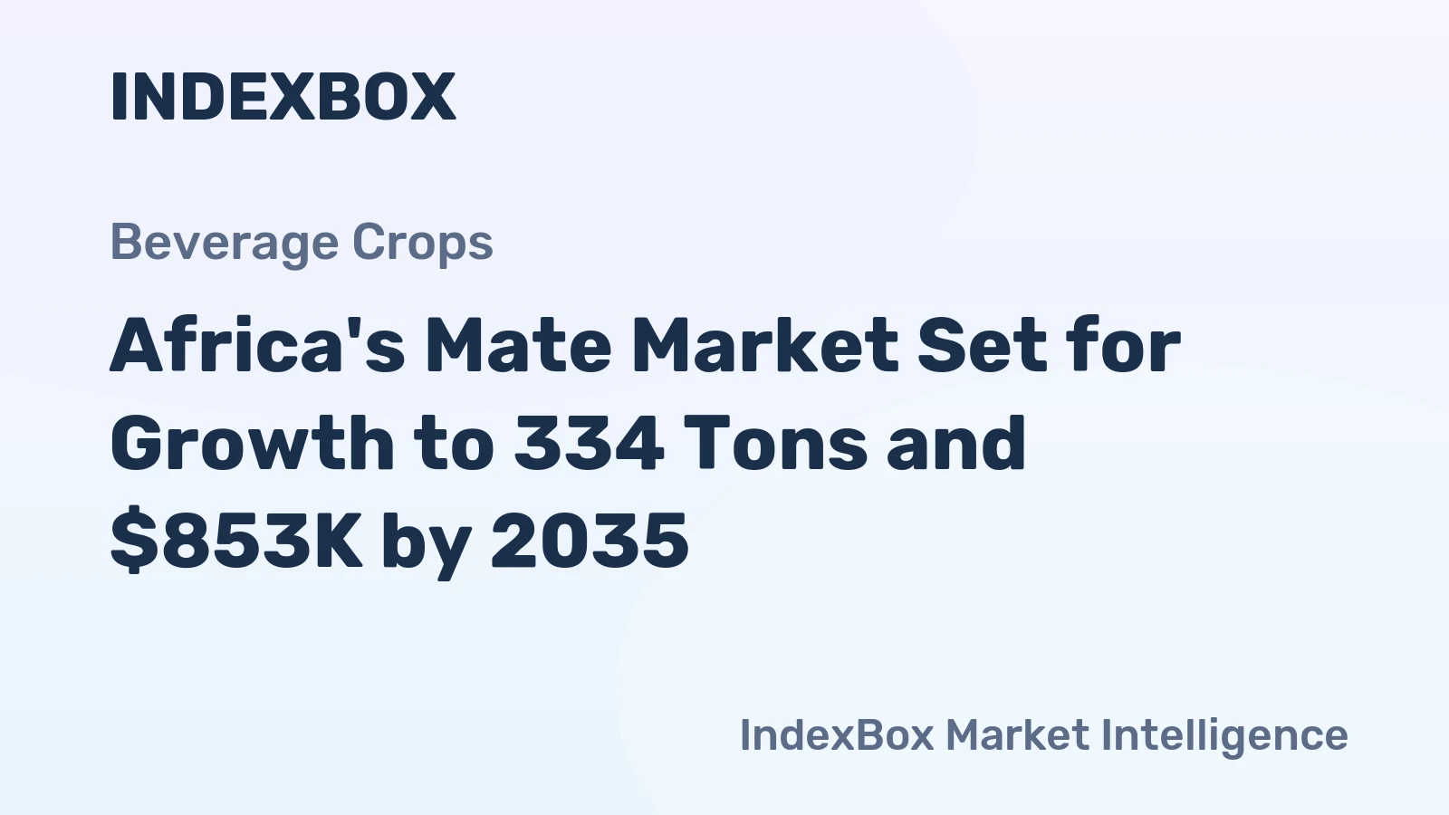 Africa's Mate Market Set for Growth to 334 Tons and $853K by 2035