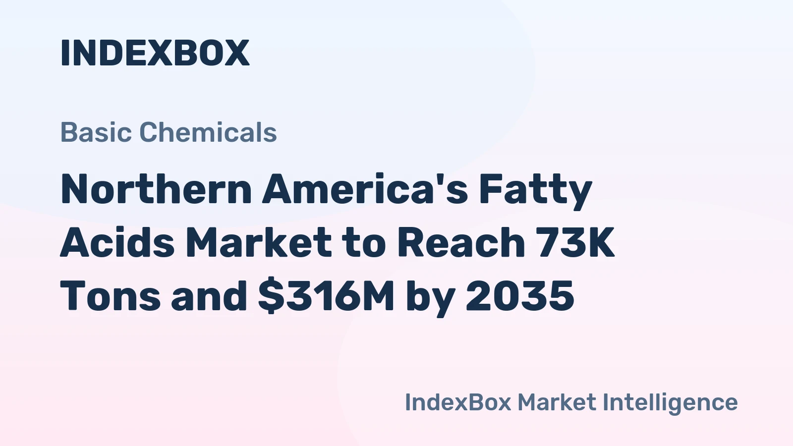 Northern America's Fatty Acids Market to Reach 73K Tons and $316M by 2035