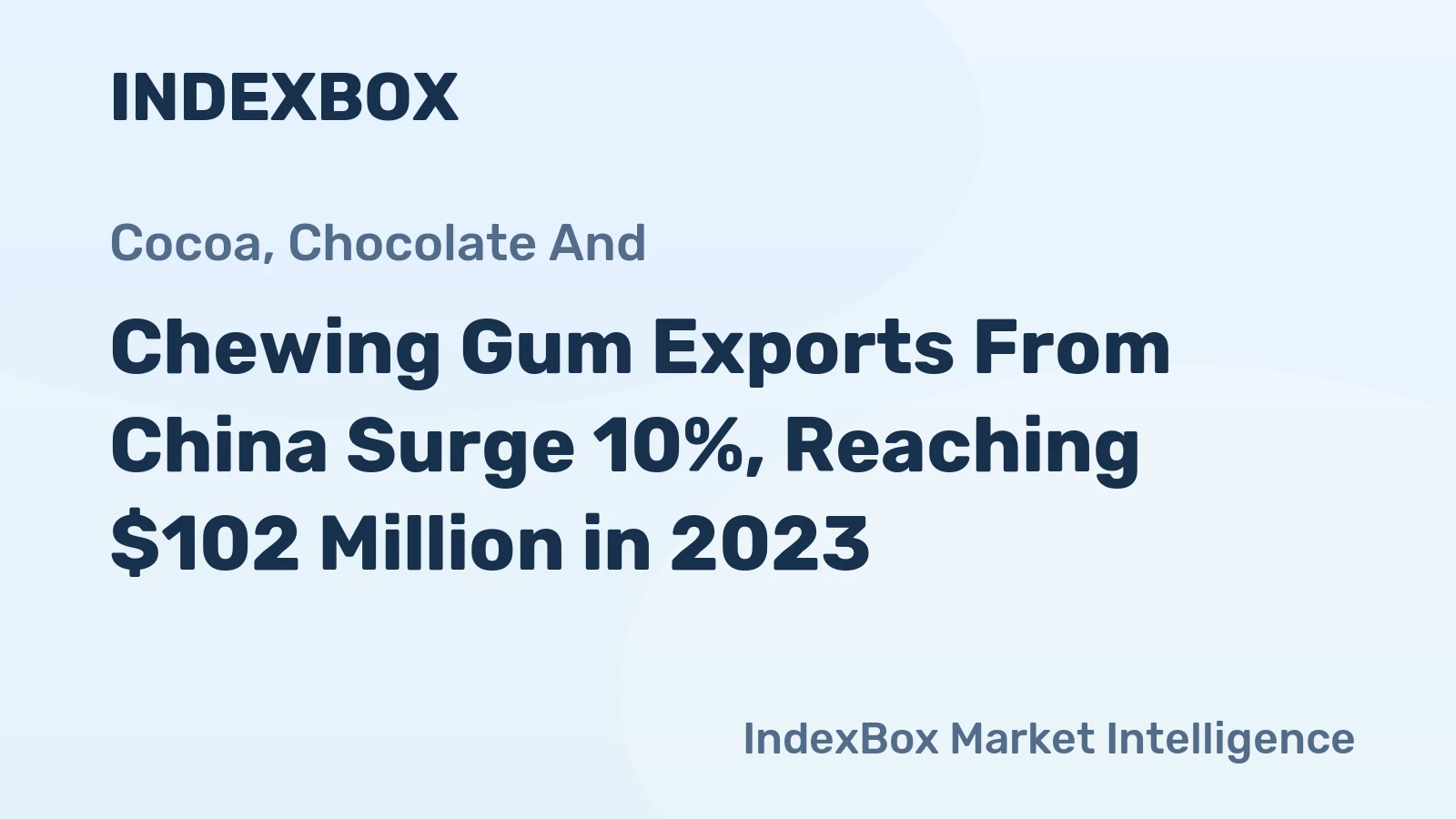 Chewing Gum Exports From China Surge 10%, Reaching $102 Million in 2023