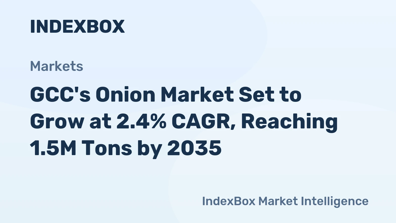 GCC's Onion Market Set to Grow at 2.4% CAGR, Reaching 1.5M Tons by 2035