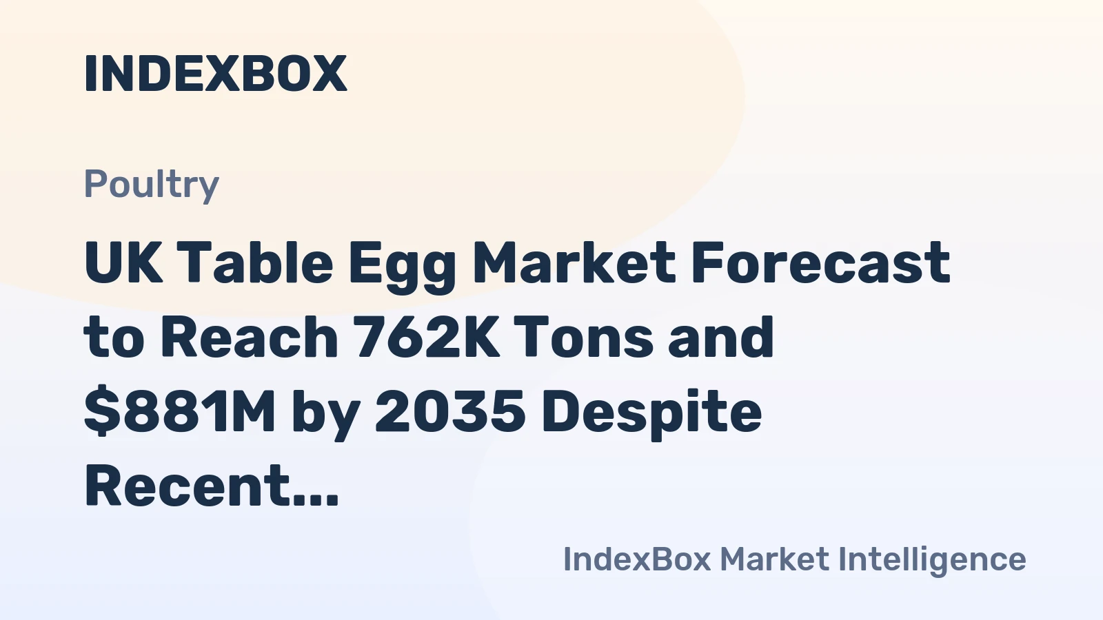 UK Table Egg Market Forecast to Reach 762K Tons and $881M by 2035 Despite Recent Contraction