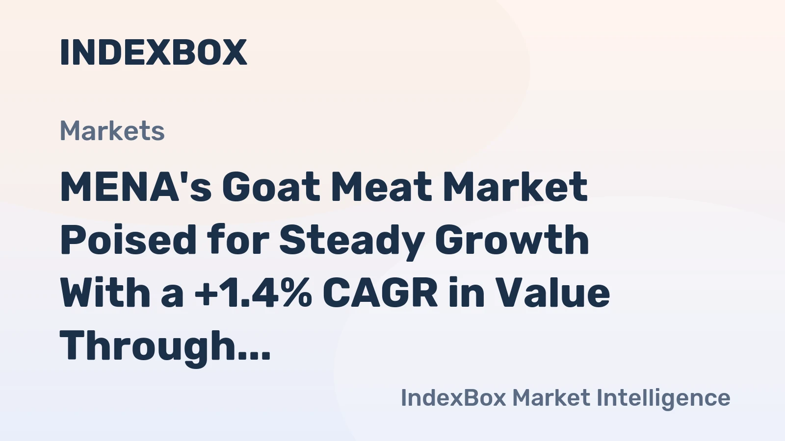MENA's Goat Meat Market Poised for Steady Growth With a +1.4% CAGR in Value Through 2035