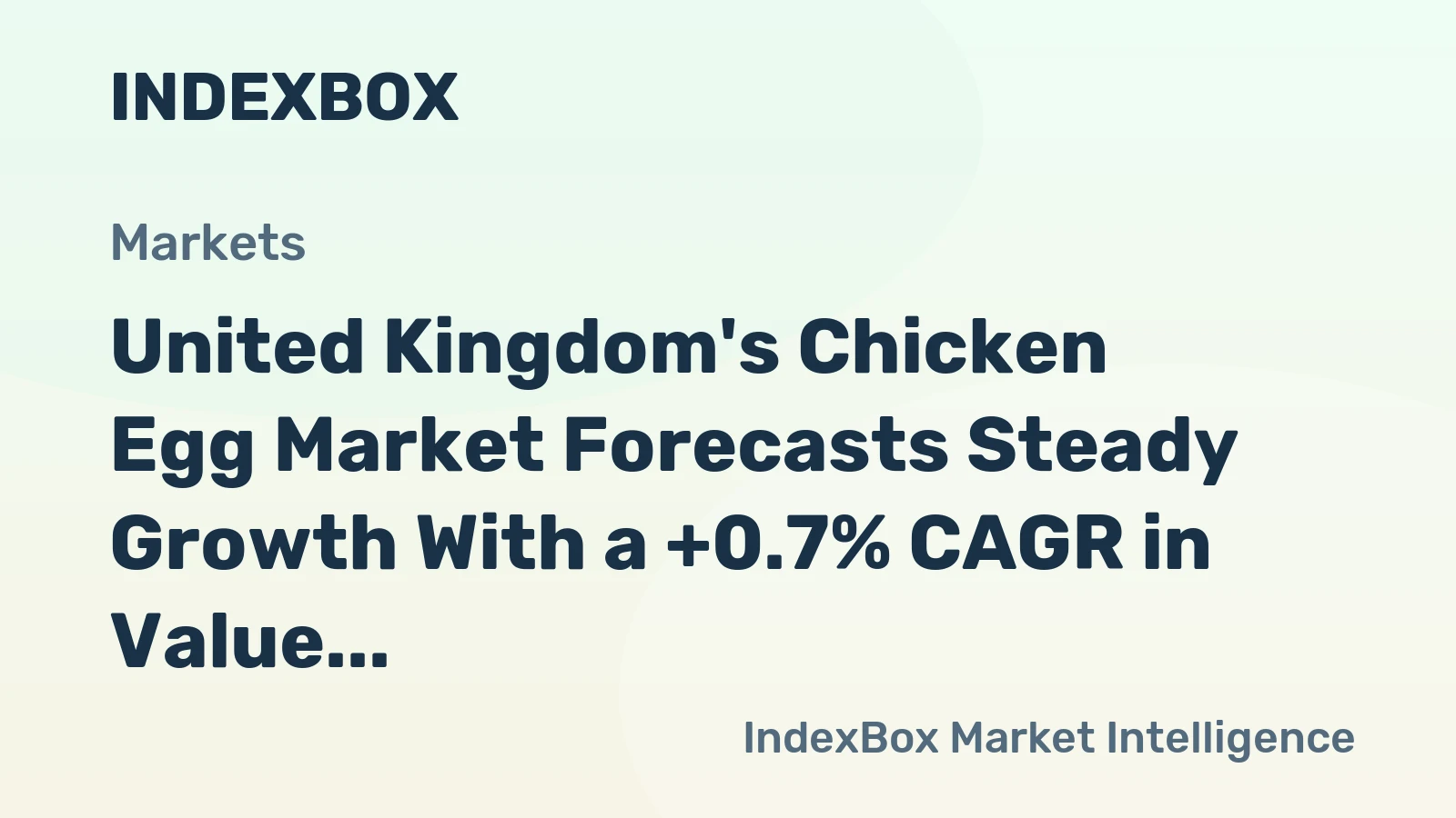 United Kingdom's Chicken Egg Market Forecasts Steady Growth With a +0.7% CAGR in Value Through 2035