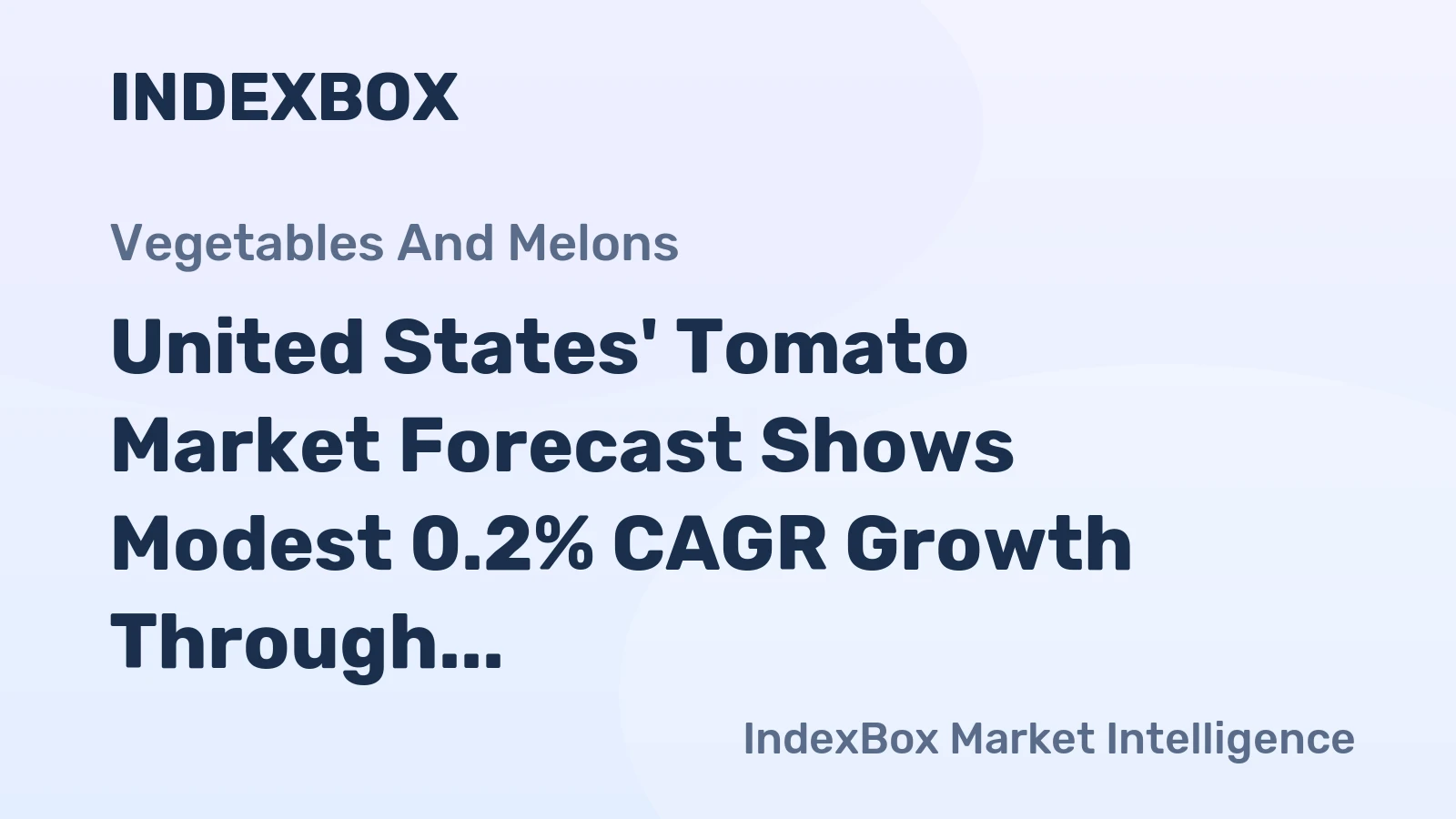 United States' Tomato Market Forecast Shows Modest 0.2% CAGR Growth Through 2035