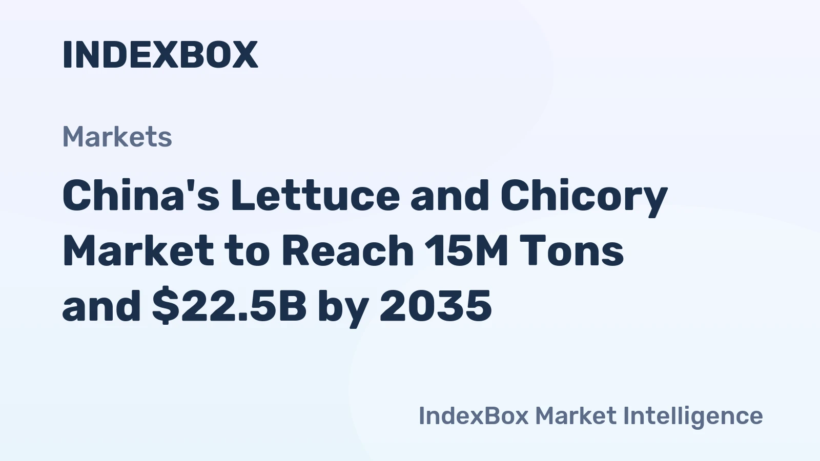 China's Lettuce and Chicory Market to Reach 15M Tons and $22.5B by 2035