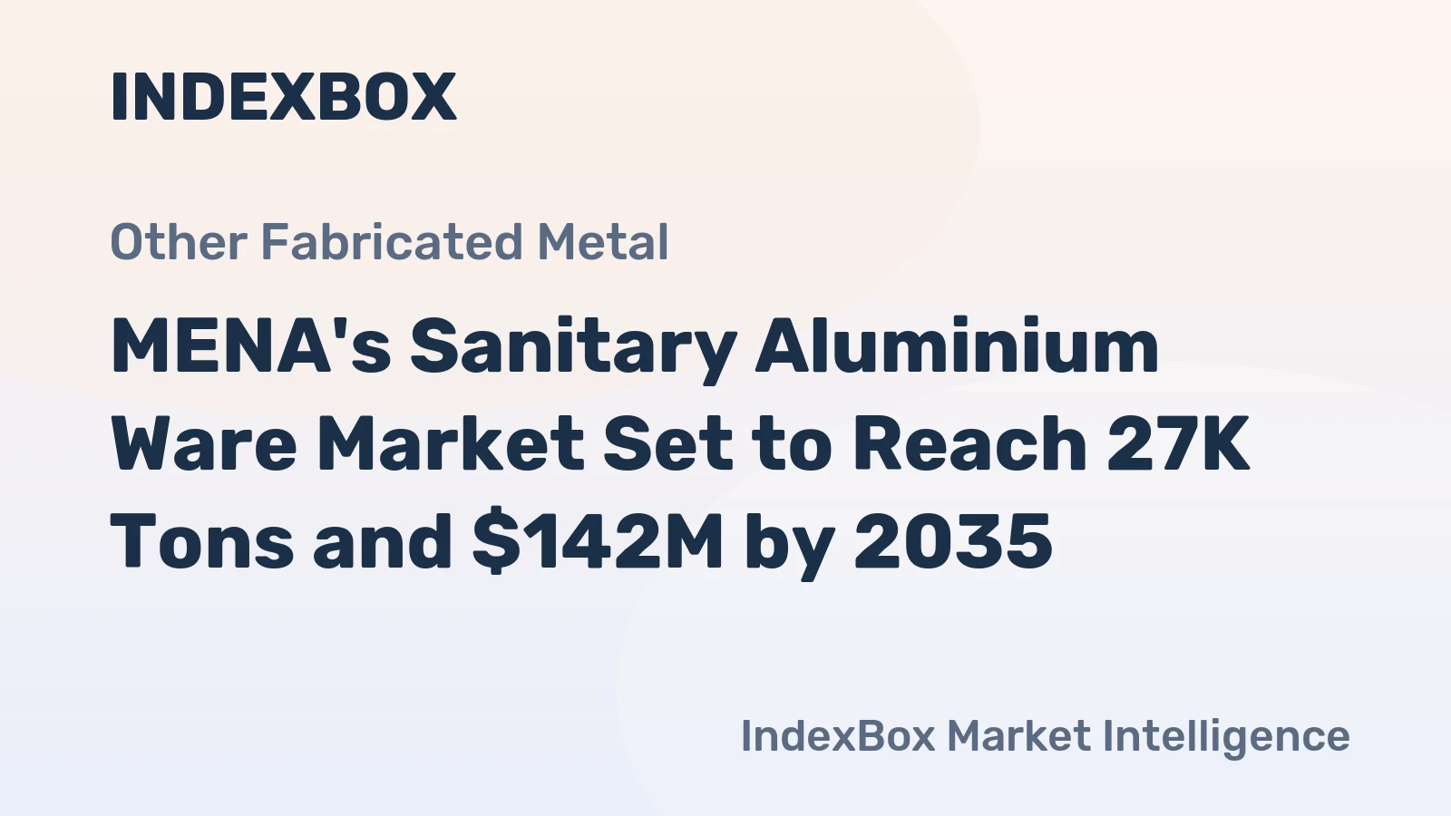 MENA's Sanitary Aluminium Ware Market Set to Reach 27K Tons and $142M by 2035