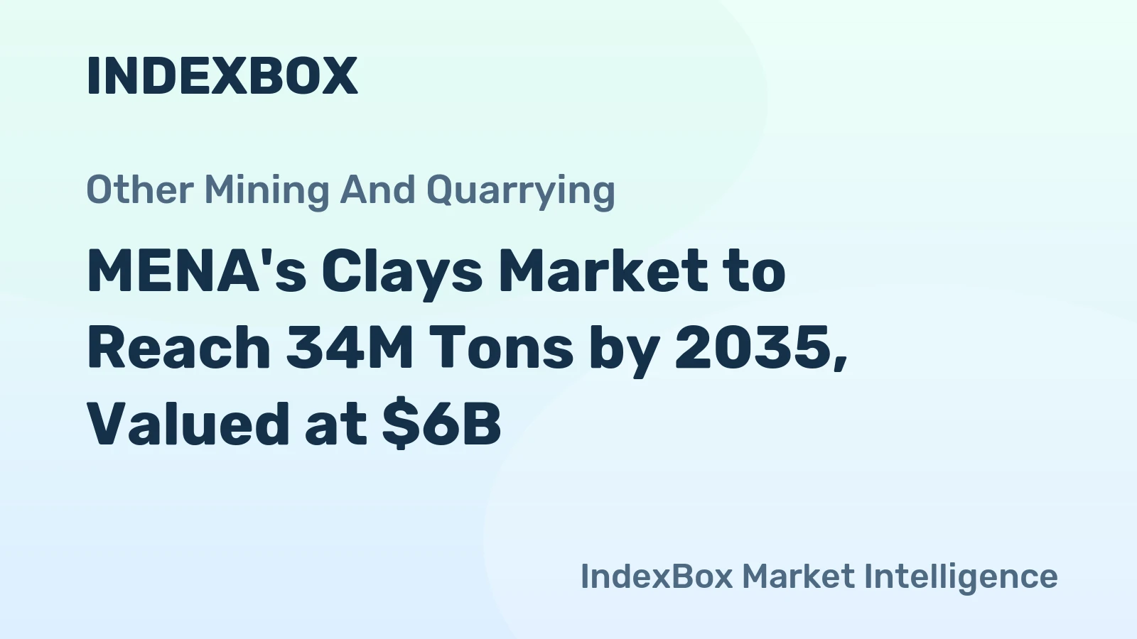 MENA's Clays Market to Reach 34M Tons by 2035, Valued at $6B