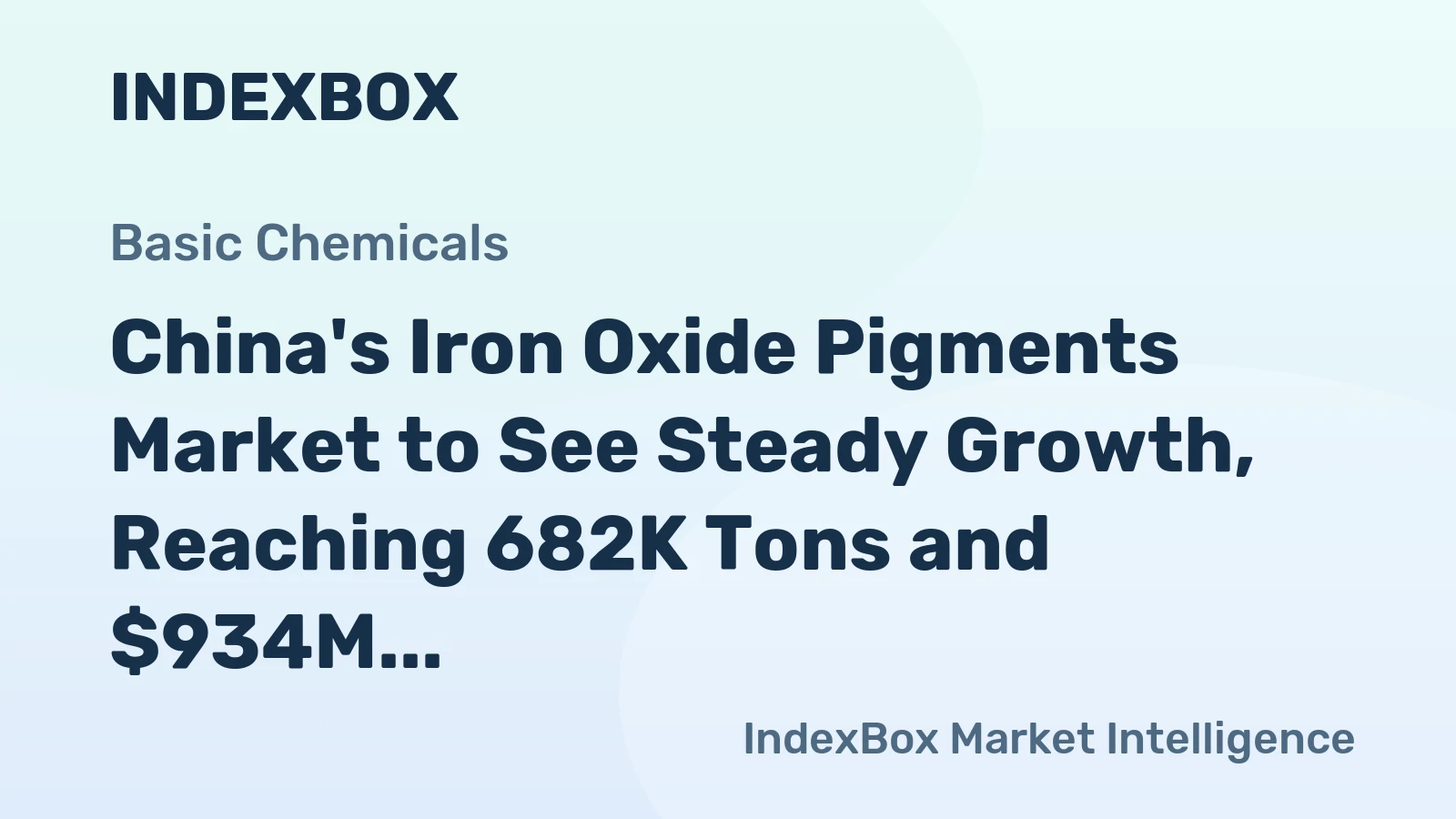 China's Iron Oxide Pigments Market to See Steady Growth, Reaching 682K Tons and $934M by 2035