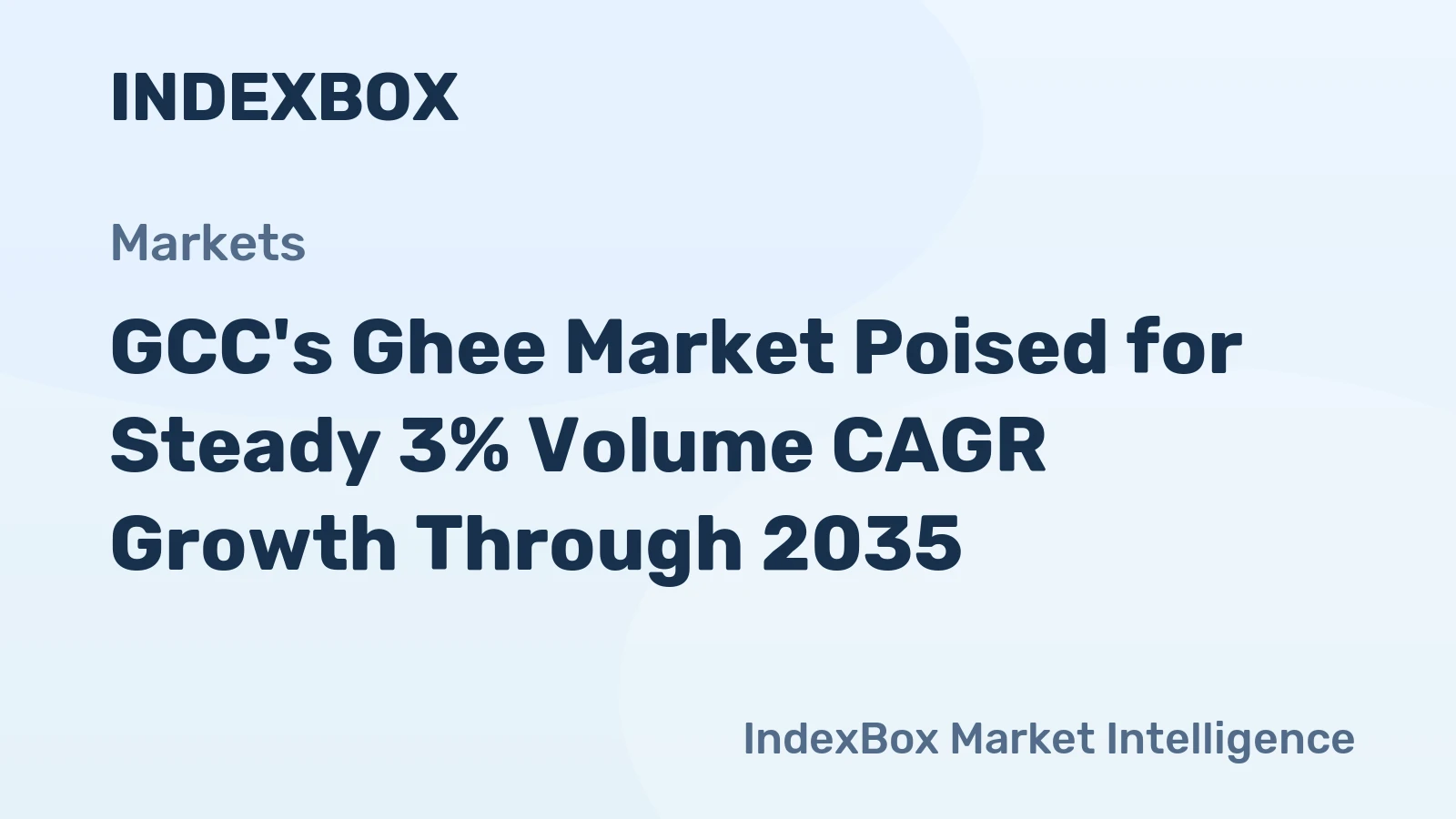 GCC's Ghee Market Poised for Steady 3% Volume CAGR Growth Through 2035
