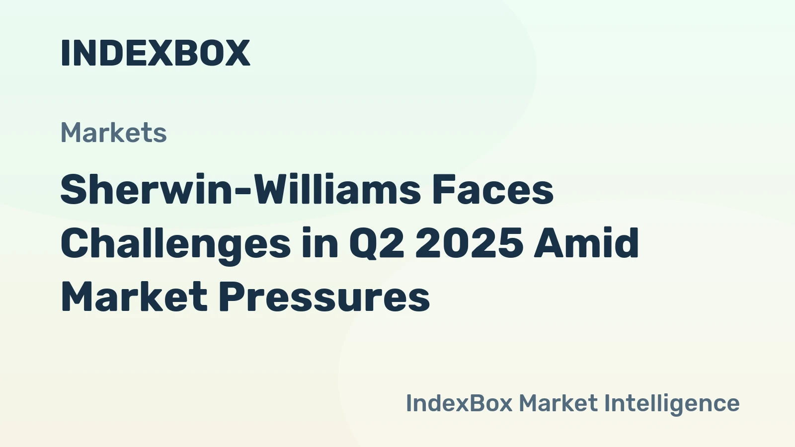 Sherwin-Williams Faces Challenges in Q2 2025 Amid Market Pressures