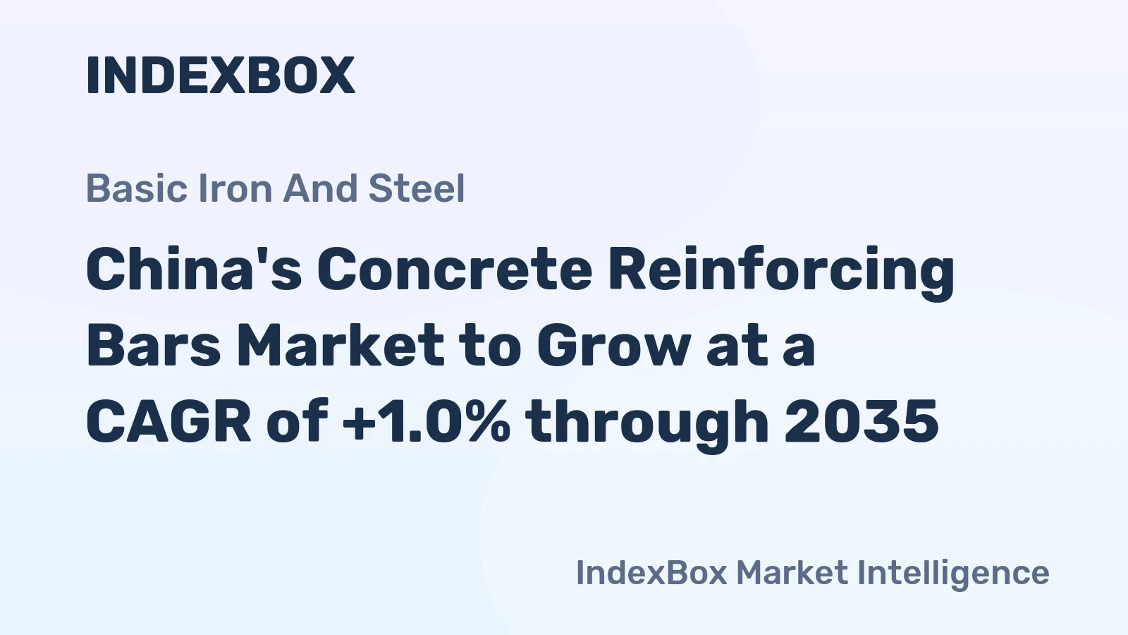 China's Concrete Reinforcing Bars Market to Grow at a CAGR of +1.0% through 2035