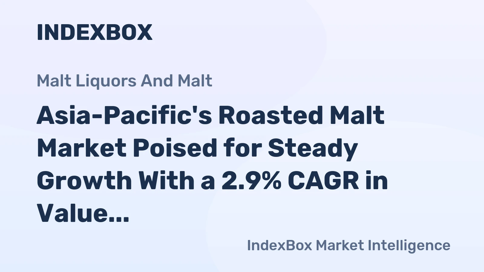 Asia-Pacific's Roasted Malt Market Poised for Steady Growth With a 2.9% CAGR in Value Through 2035