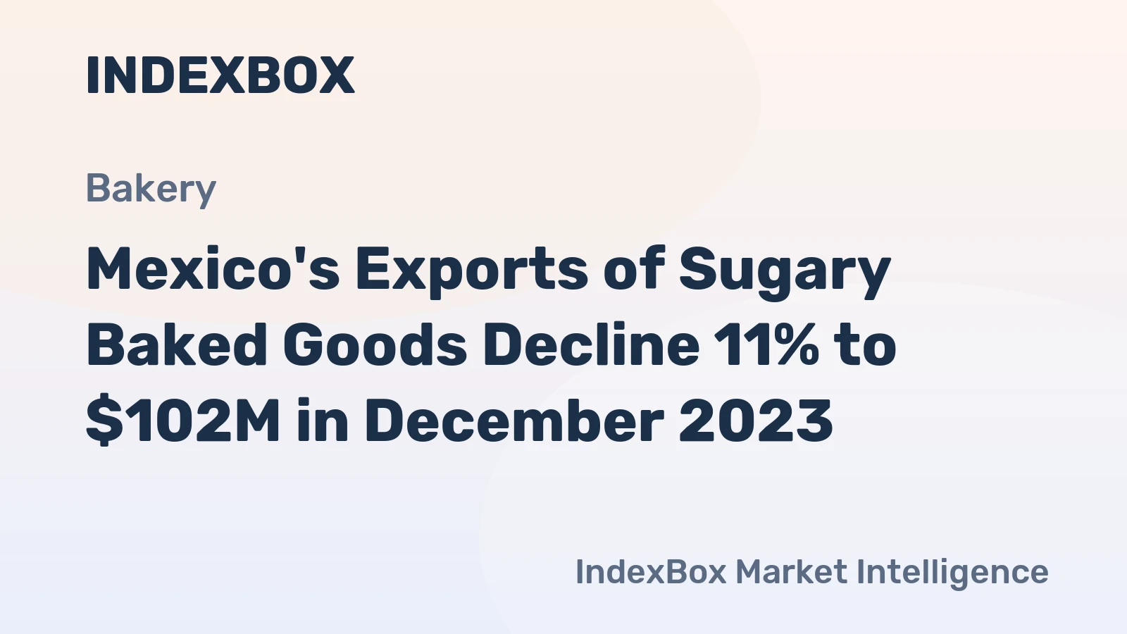 Mexico's Exports of Sugary Baked Goods Decline 11% to $102M in December 2023