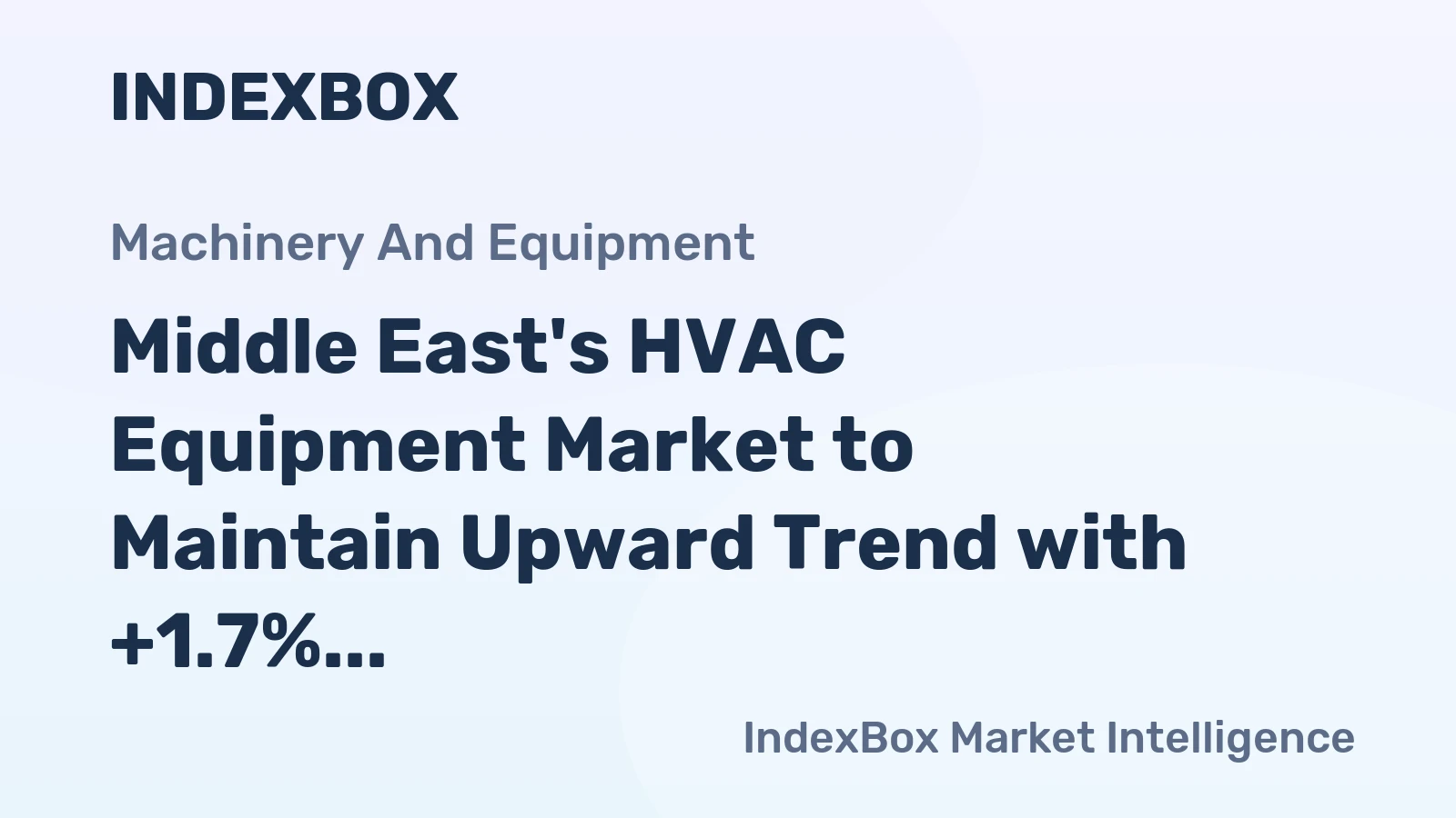 Middle East's HVAC Equipment Market to Maintain Upward Trend with +1.7% CAGR Forecasted