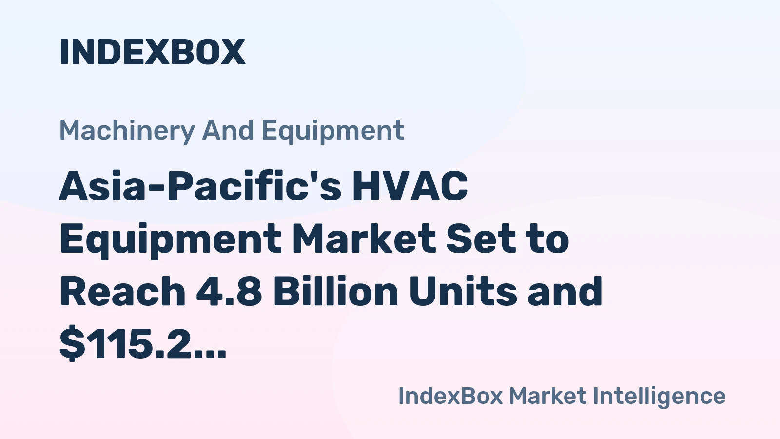 Asia-Pacific's HVAC Equipment Market Set to Reach 4.8 Billion Units and $115.2 Billion by 2035
