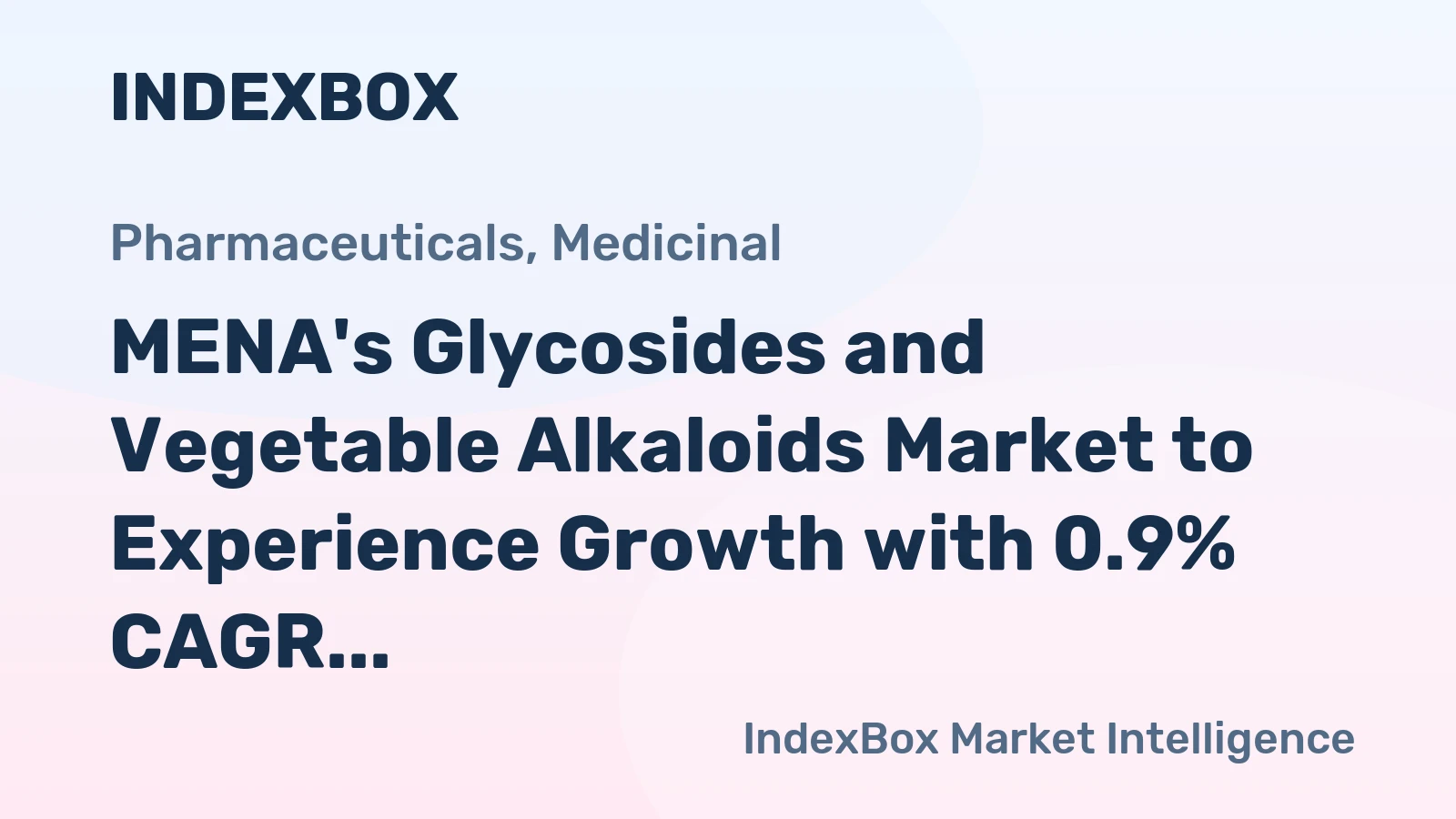 MENA's Glycosides and Vegetable Alkaloids Market to Experience Growth with 0.9% CAGR by 2035