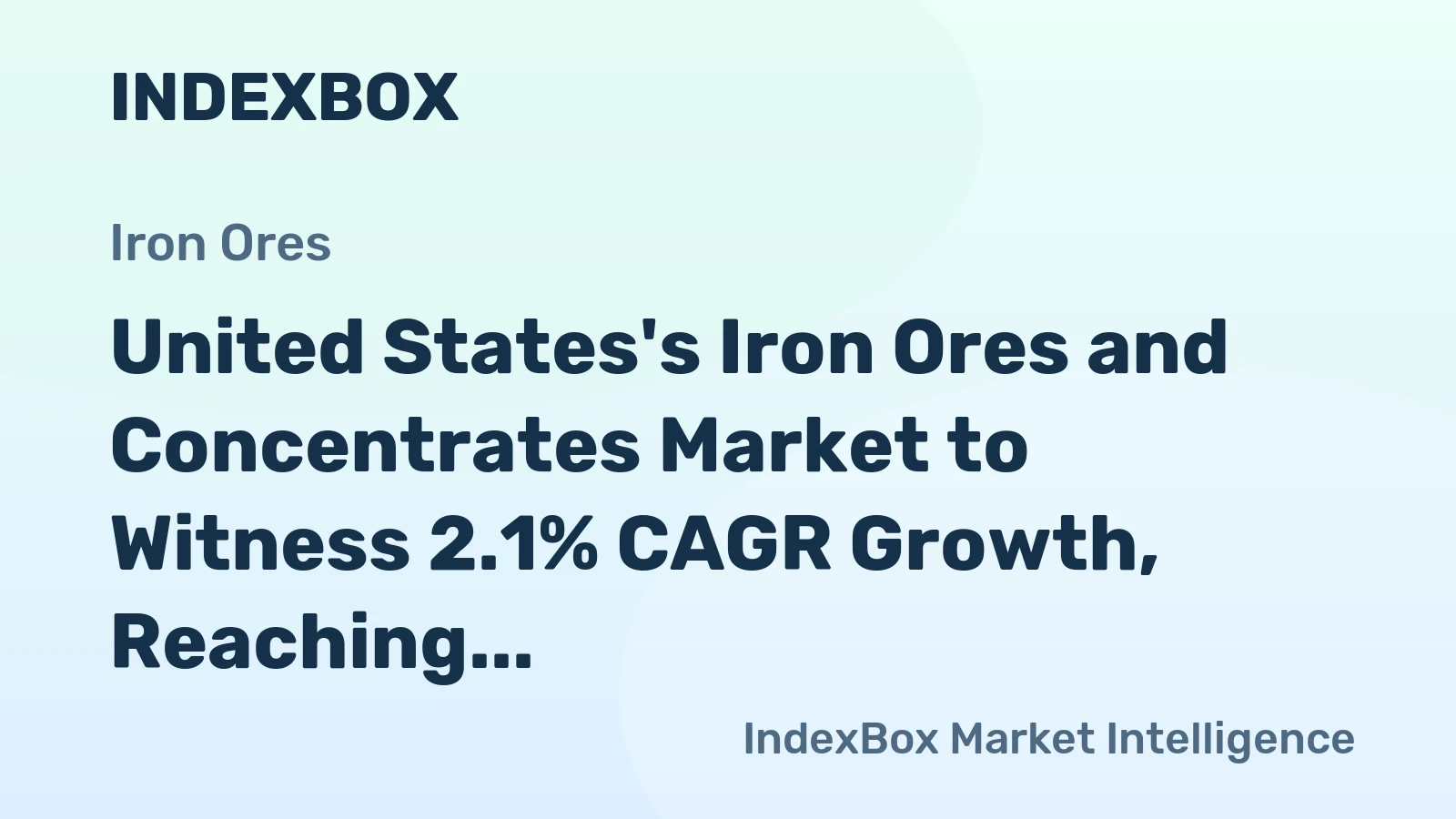 United States's Iron Ores and Concentrates Market to Witness 2.1% CAGR Growth, Reaching 61M Tons by 2035