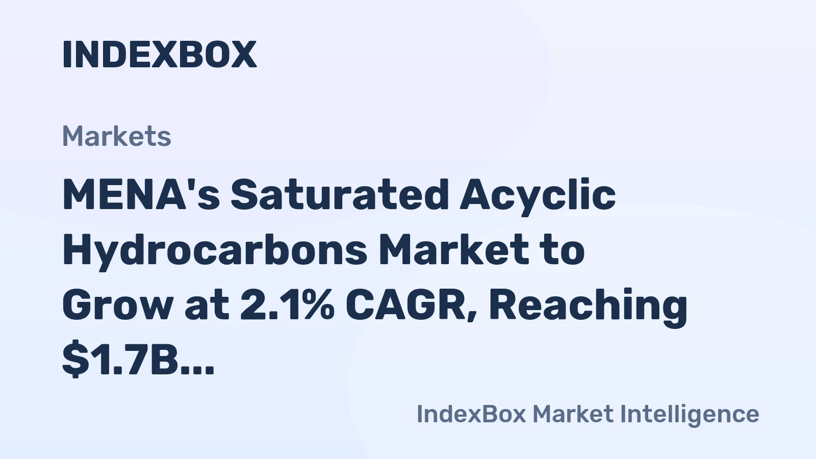 MENA's Saturated Acyclic Hydrocarbons Market to Grow at 2.1% CAGR, Reaching $1.7B by 2035
