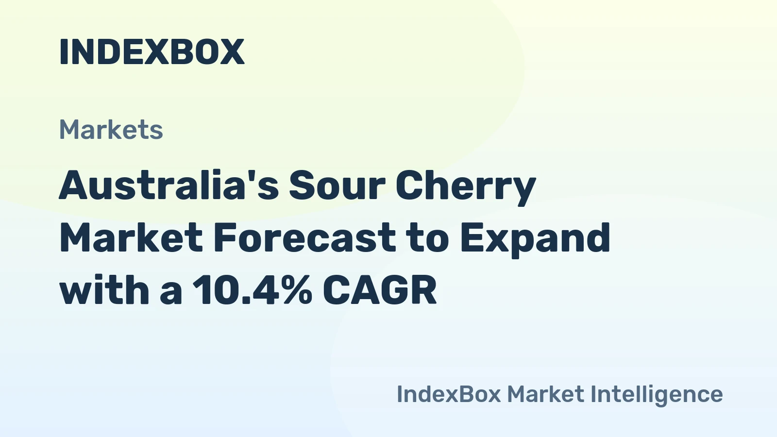 Australia's Sour Cherry Market Forecast to Expand with a 10.4% CAGR