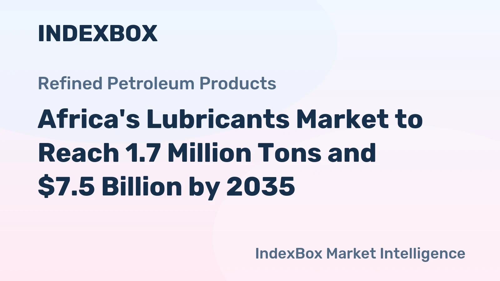 Africa's Lubricants Market to Reach 1.7 Million Tons and $7.5 Billion by 2035