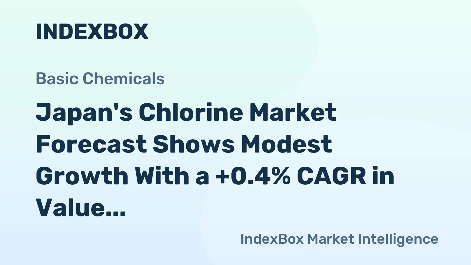 Japan's Chlorine Market Forecast Shows Modest Growth With a +0.4% CAGR in Value