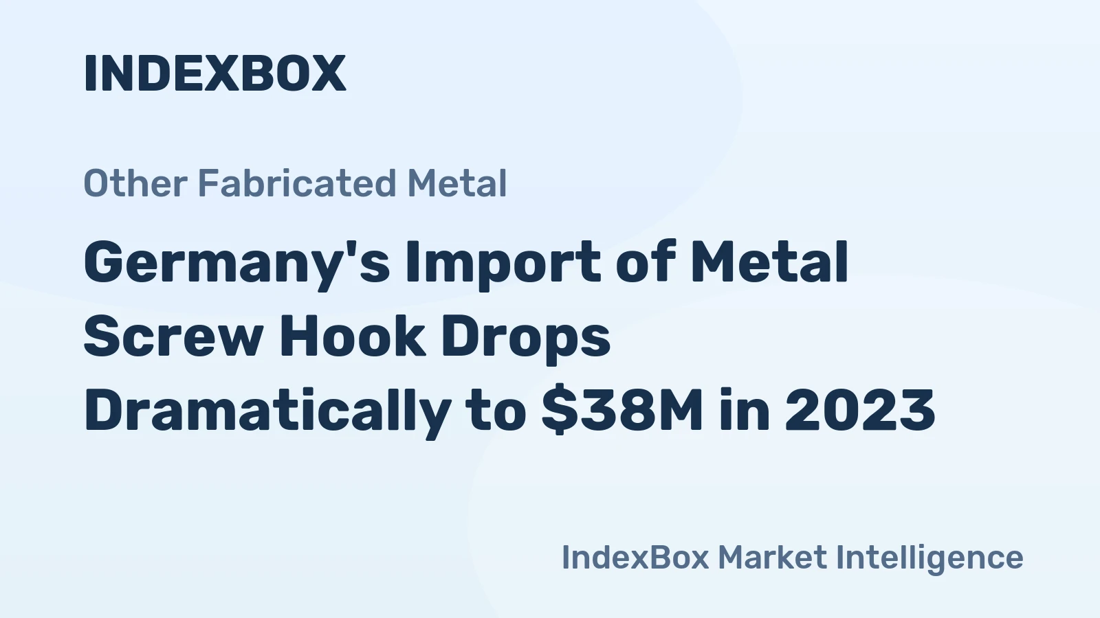 Germany's Import of Metal Screw Hook Drops Dramatically to $38M in 2023