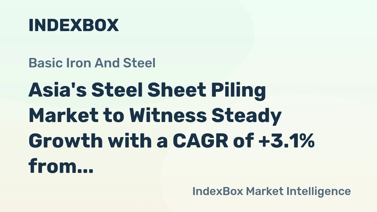Asia's Steel Sheet Piling Market to Witness Steady Growth with a CAGR of +3.1% from 2024 to 2035