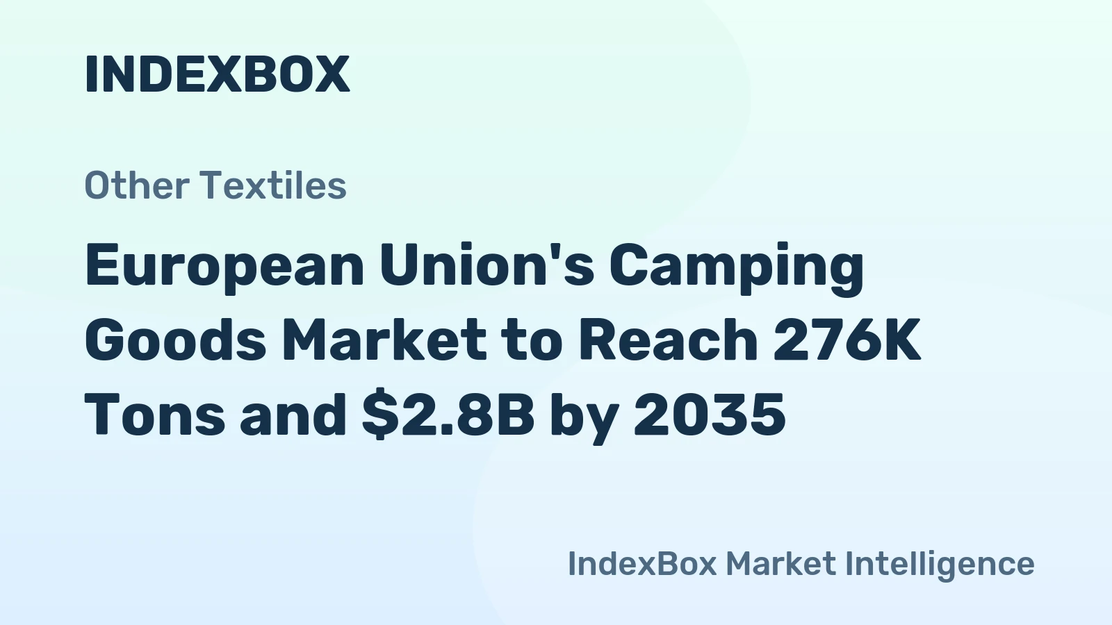European Union's Camping Goods Market to Reach 276K Tons and $2.8B by 2035