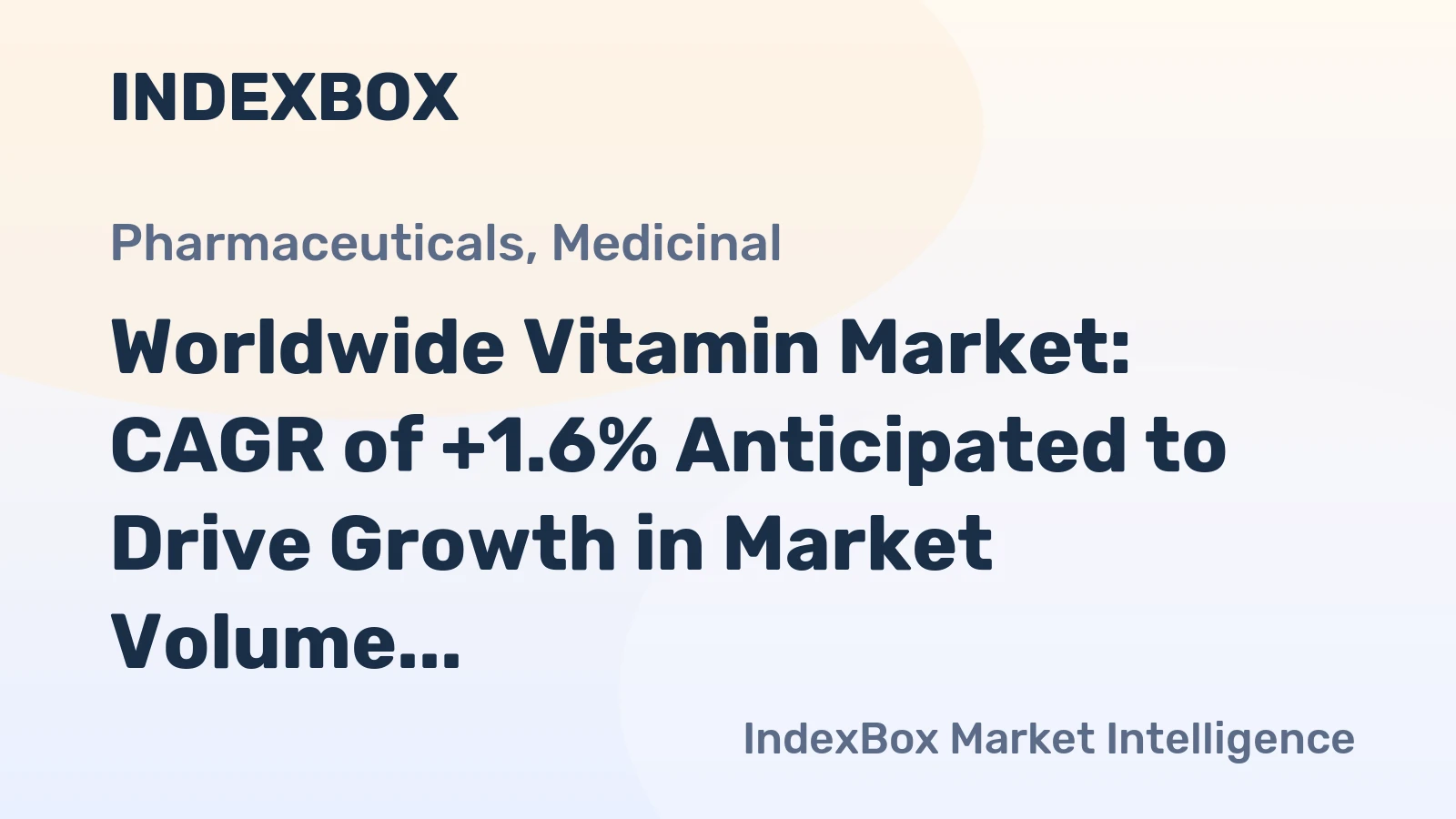Worldwide Vitamin Market: CAGR of +1.6% Anticipated to Drive Growth in Market Volume