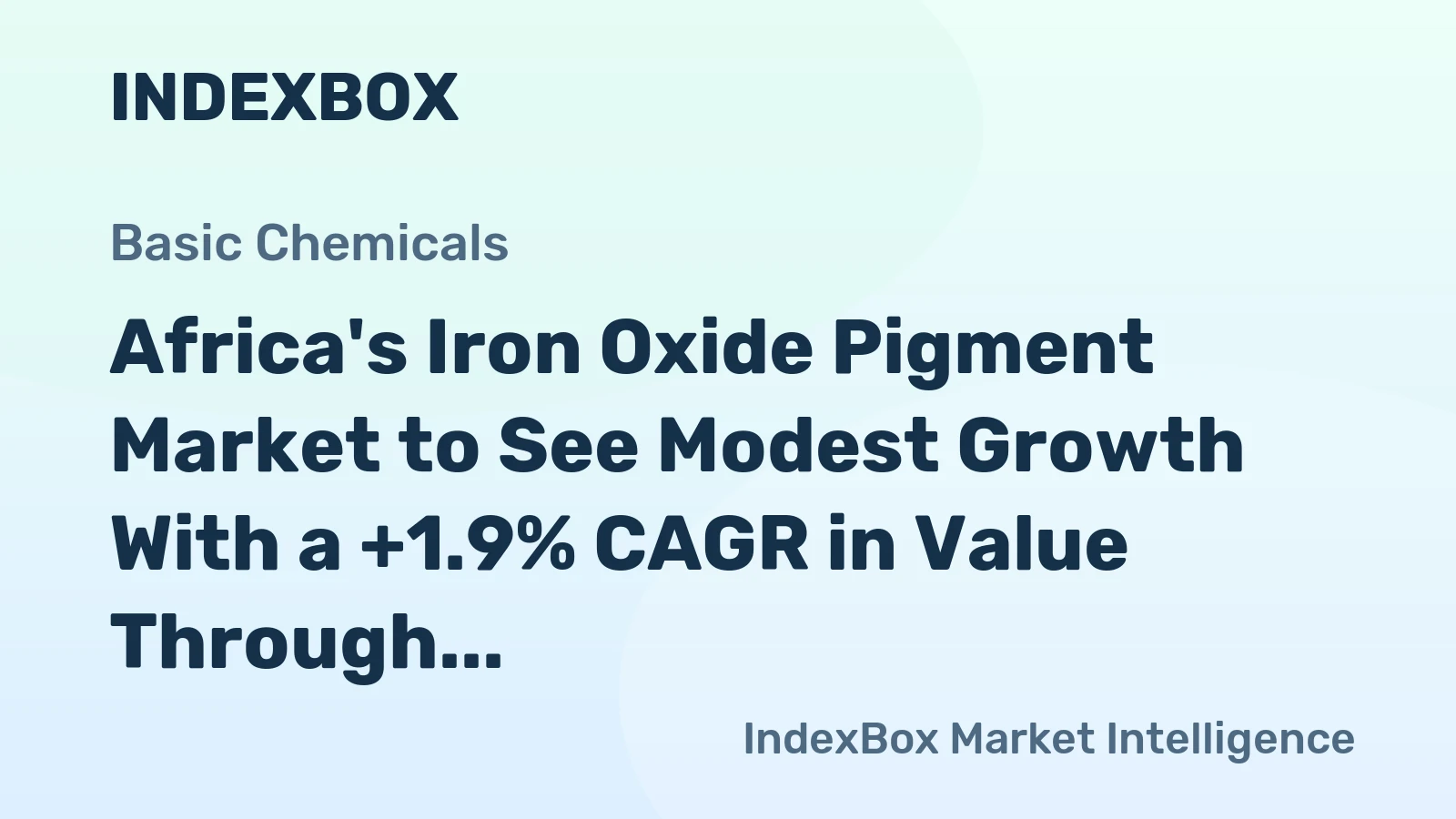 Africa's Iron Oxide Pigment Market to See Modest Growth With a +1.9% CAGR in Value Through 2035
