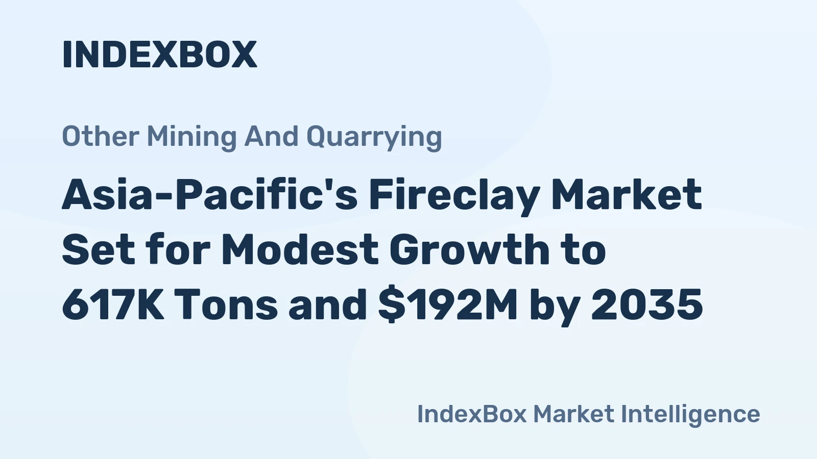 Asia-Pacific's Fireclay Market Set for Modest Growth to 617K Tons and $192M by 2035