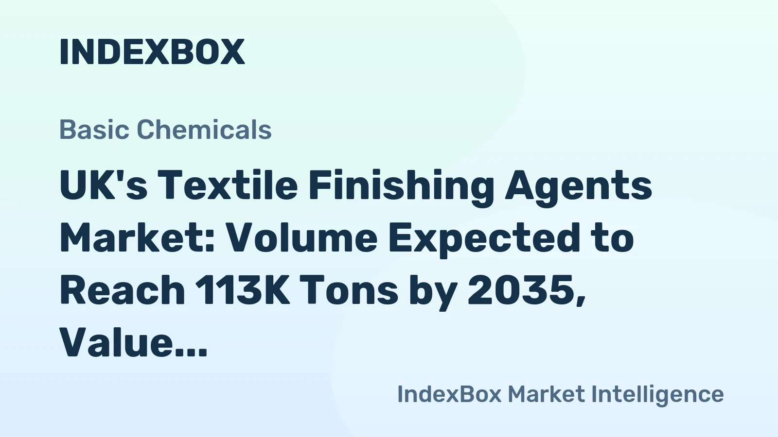 UK's Textile Finishing Agents Market: Volume Expected to Reach 113K Tons by 2035, Value to Increase to $189M