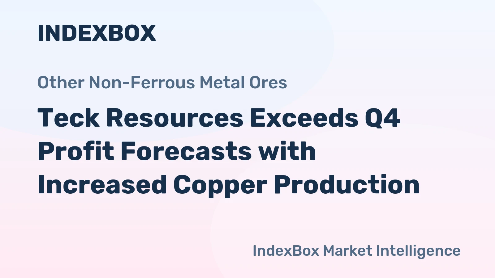 Teck Resources Exceeds Q4 Profit Forecasts with Increased Copper Production