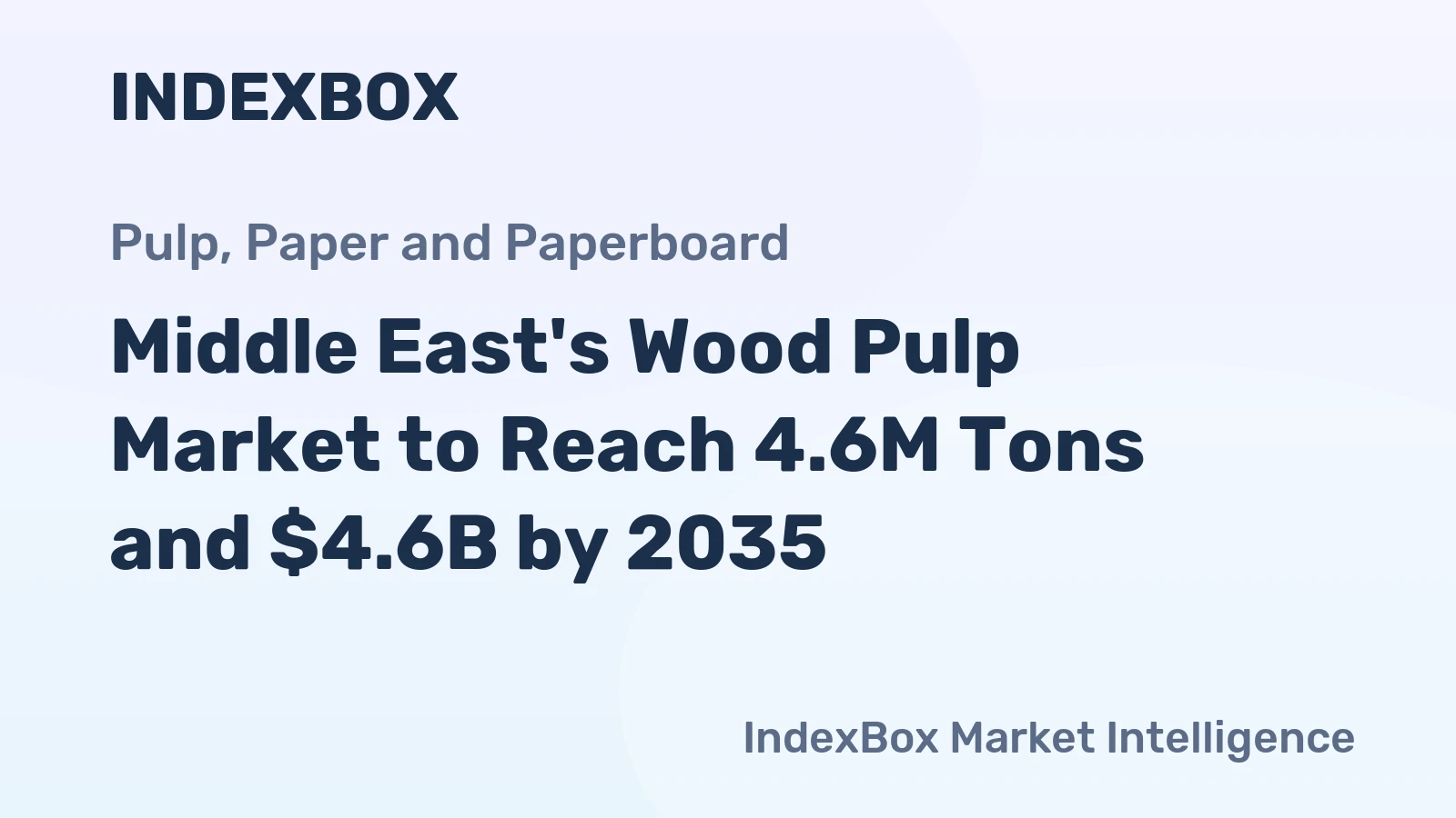 Middle East's Wood Pulp Market to Reach 4.6M Tons and $4.6B by 2035