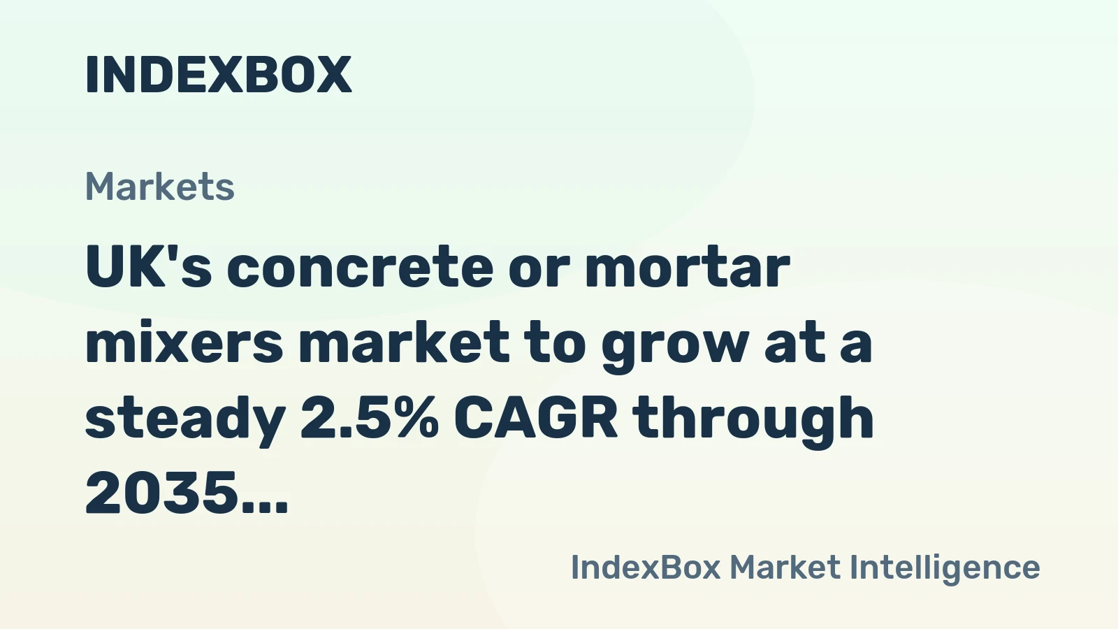 UK's concrete or mortar mixers market to grow at a steady 2.5% CAGR through 2035, driven by rising demand.