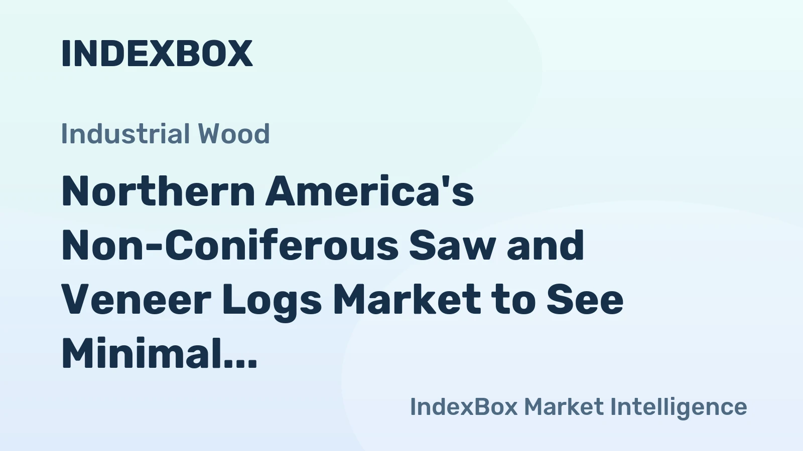 Northern America's Non-Coniferous Saw and Veneer Logs Market to See Minimal Growth With a +0.1% CAGR