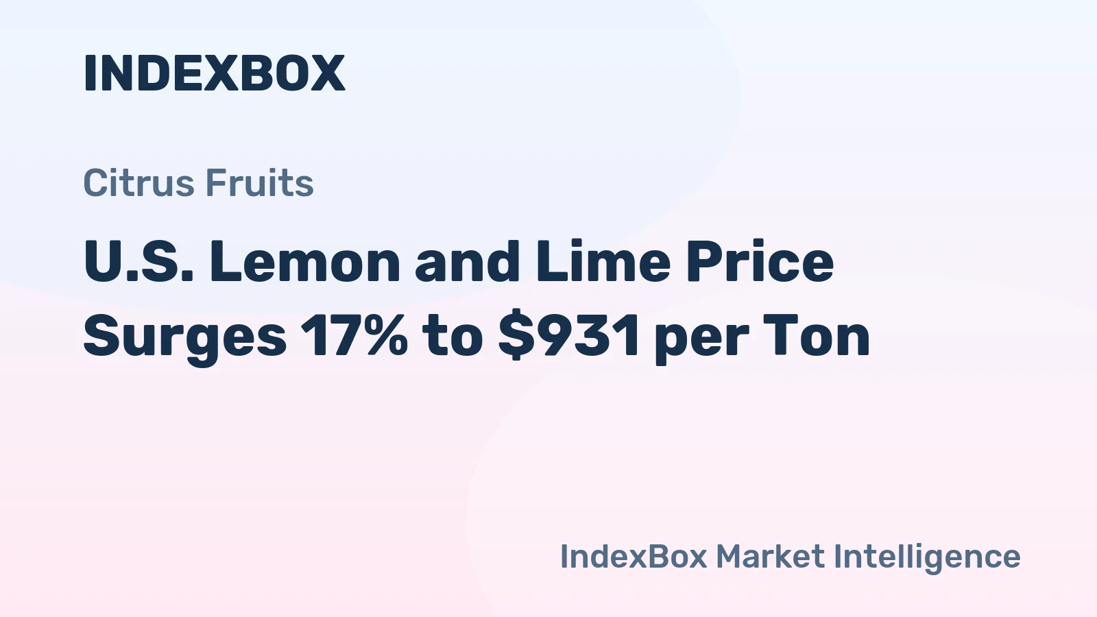 U.S. Lemon and Lime Price Surges 17% to $931 per Ton