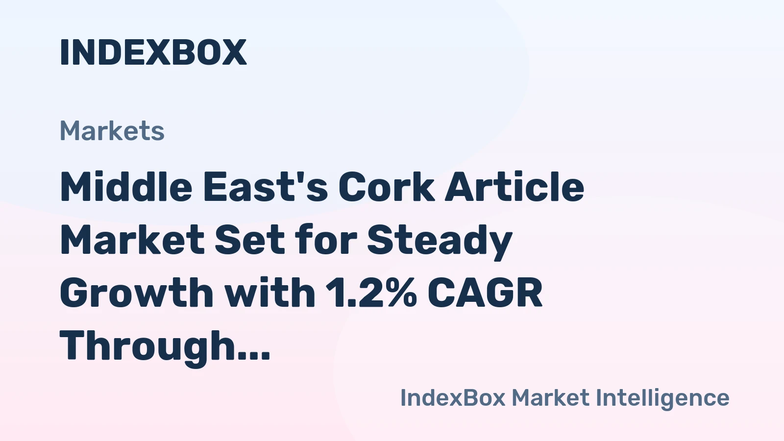 Middle East's Cork Article Market Set for Steady Growth with 1.2% CAGR Through 2035