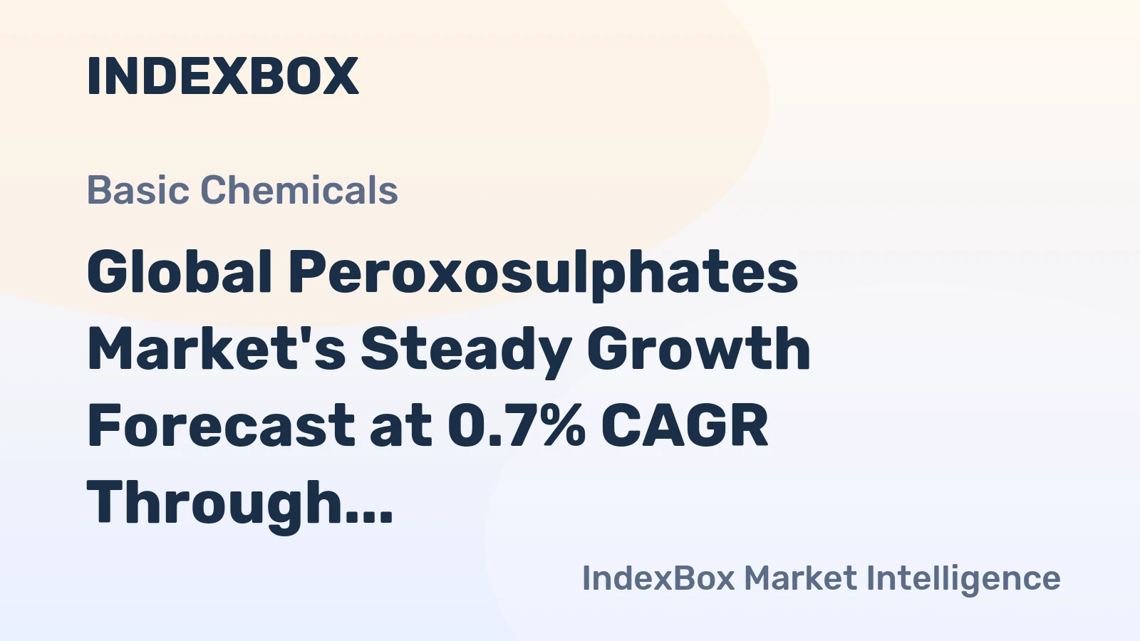 Global Peroxosulphates Market's Steady Growth Forecast at 0.7% CAGR Through 2035