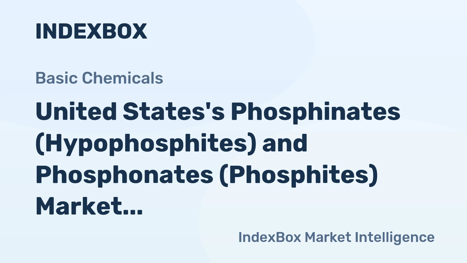 United States's Phosphinates (Hypophosphites) and Phosphonates (Phosphites) Market to Reach 15K Tons and $41M by 2035